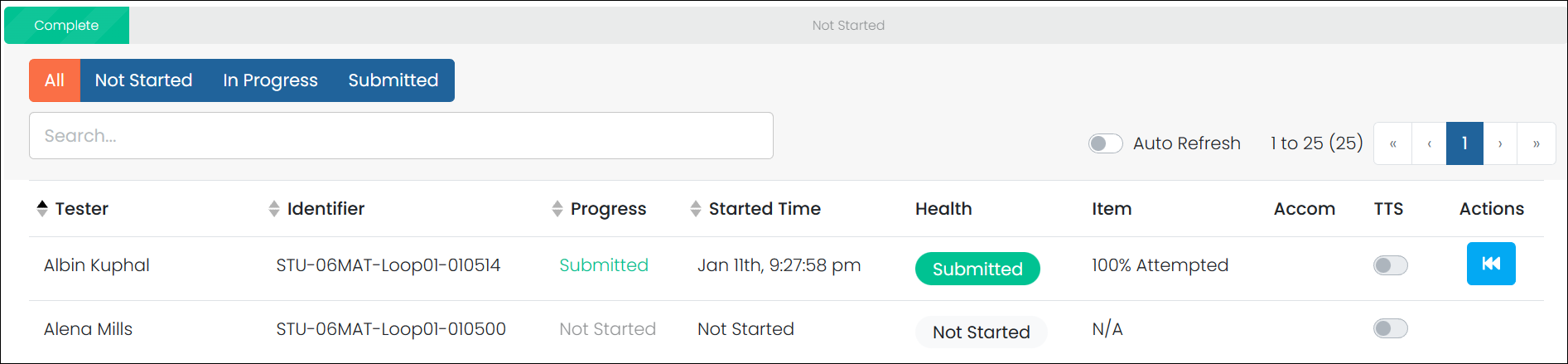 Proctoring a TestNav Test – ADAM Assessments Support