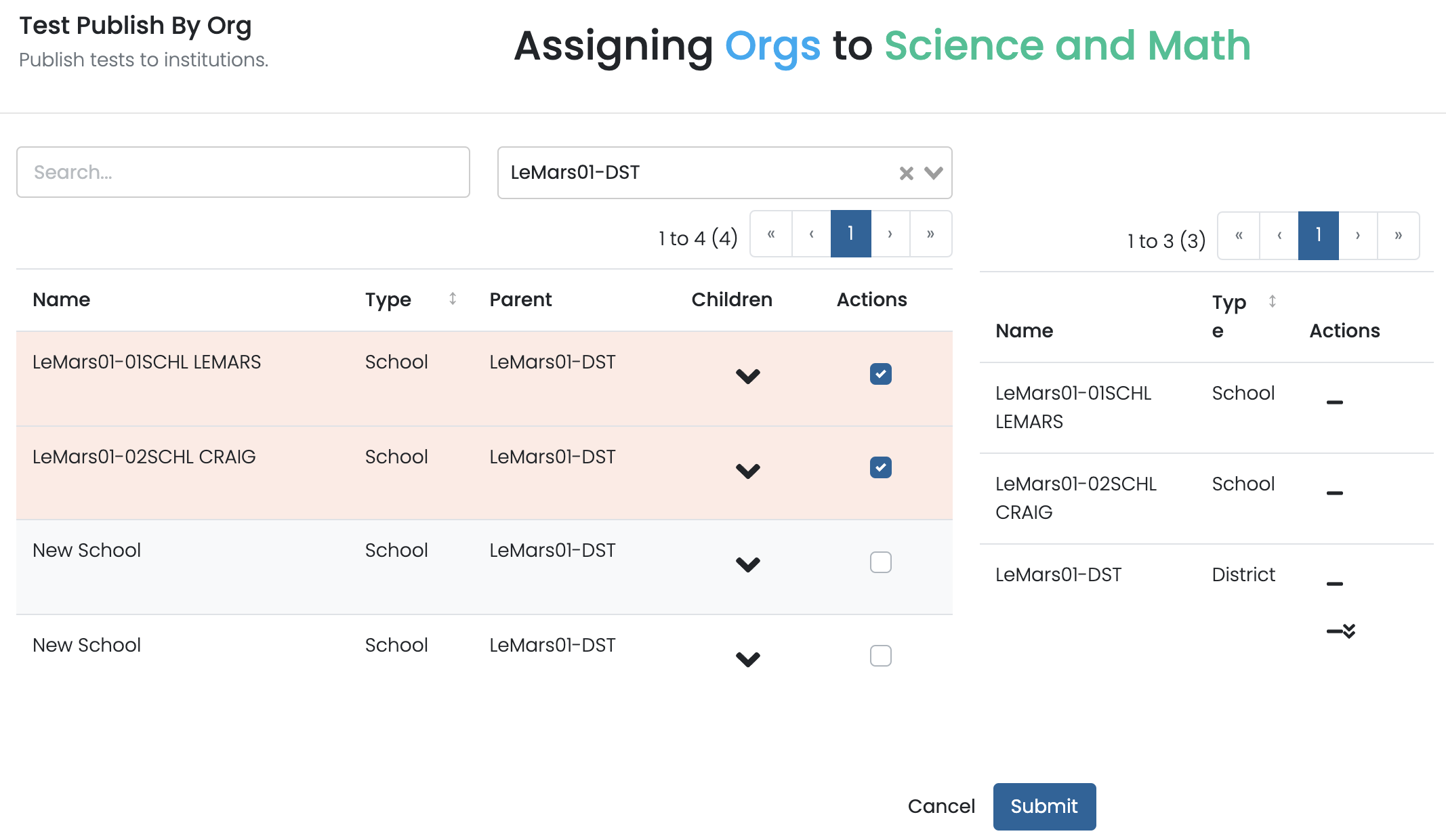 Test Config: Creating a District or State Test – ADAM Assessments Support