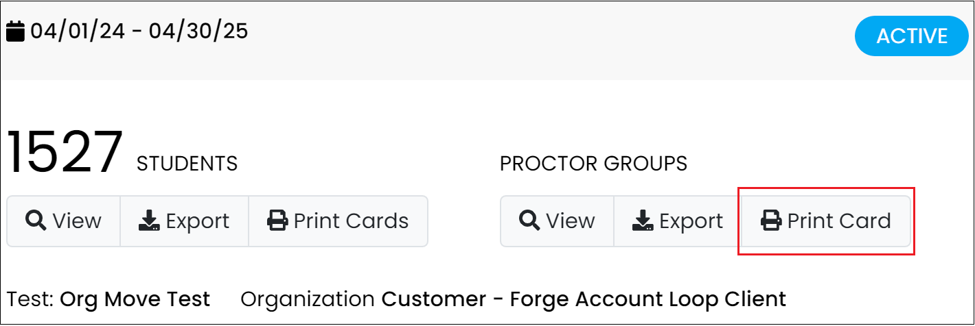 Printing Proctor Group Cards – ADAM Assessments Support
