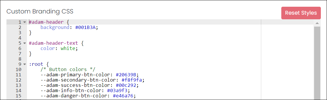 Client Settings: Design (Logo and CSS) – ADAM Assessments Support